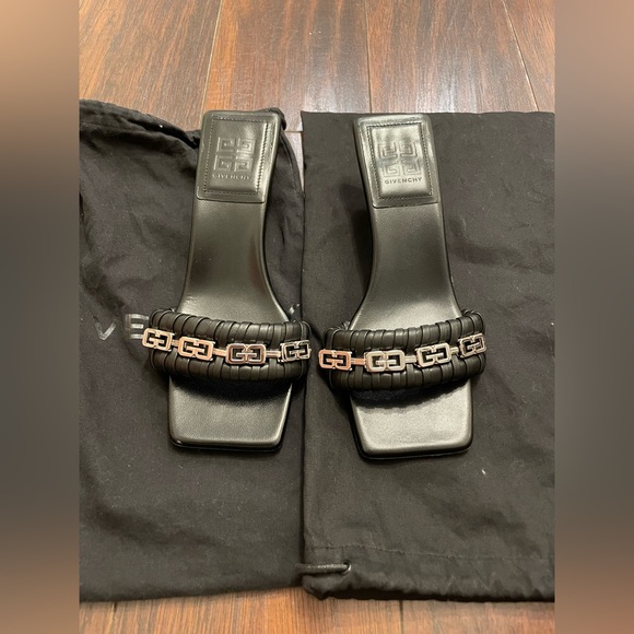 Givenchy | Shoes | Givenchy G Woven Kitten Heel Sandals | Poshmark